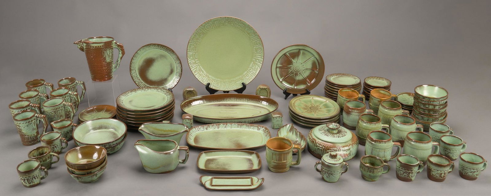 Frankoma Pottery (ok) Prairie Green Diningware
