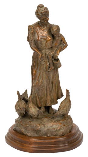 Judy Black Childress, Woman With Hens, 1994