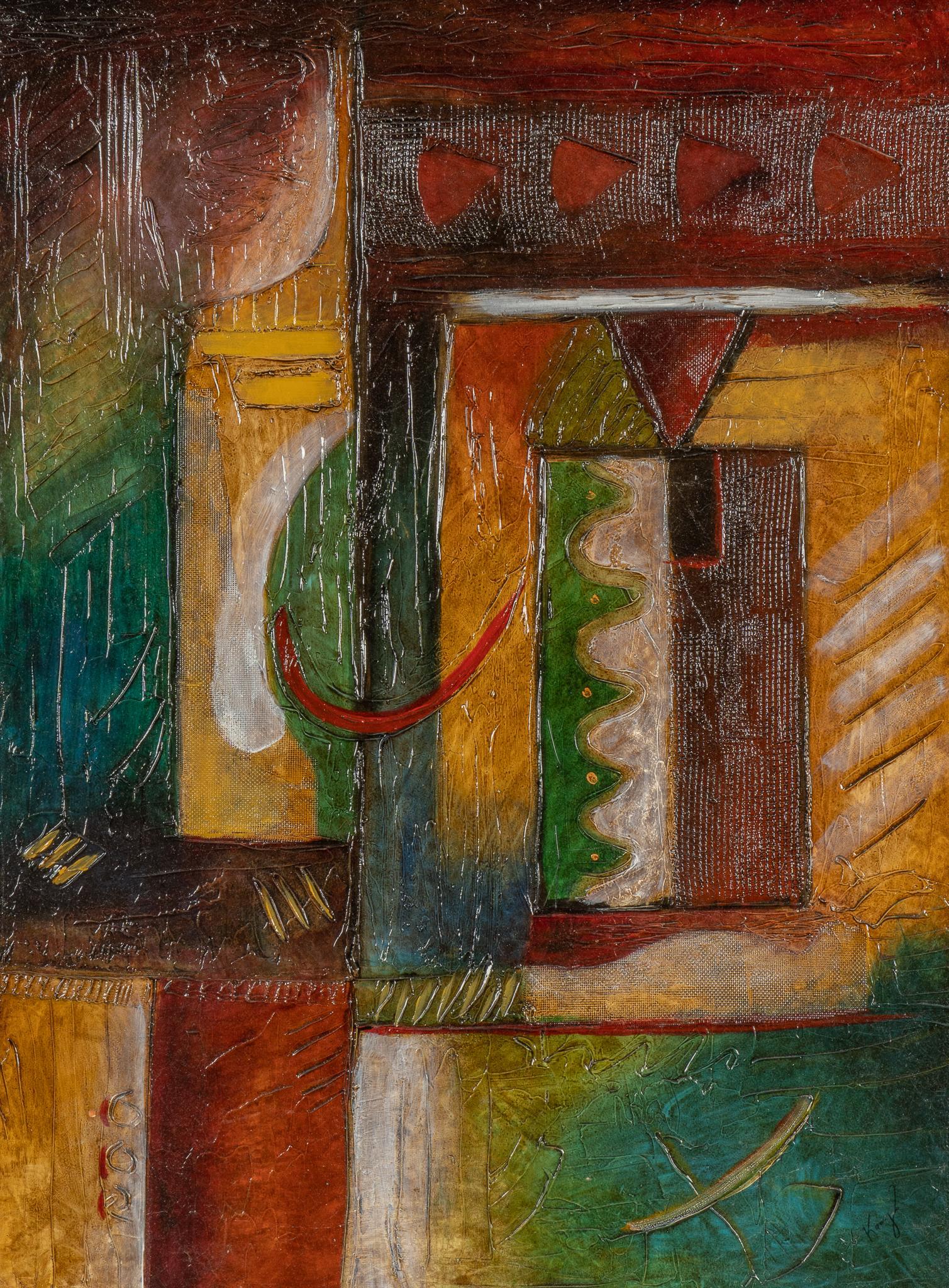 Textured Abstract Oil Painting