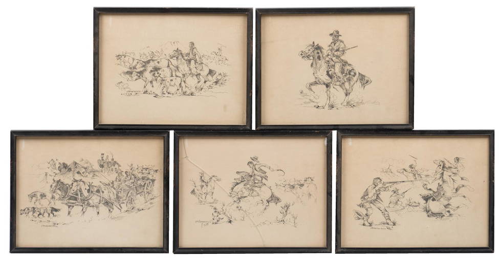 Collection Of (5) J. A. Kirkpatrick Lithographs