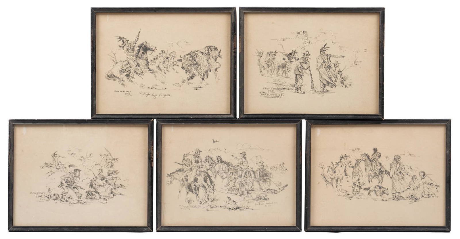 Collection Of (5) J. A. Kirkpatrick Lithographs Auction