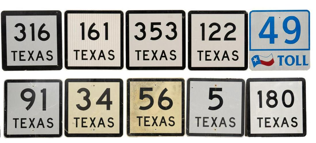 (10) Texas Road Signs