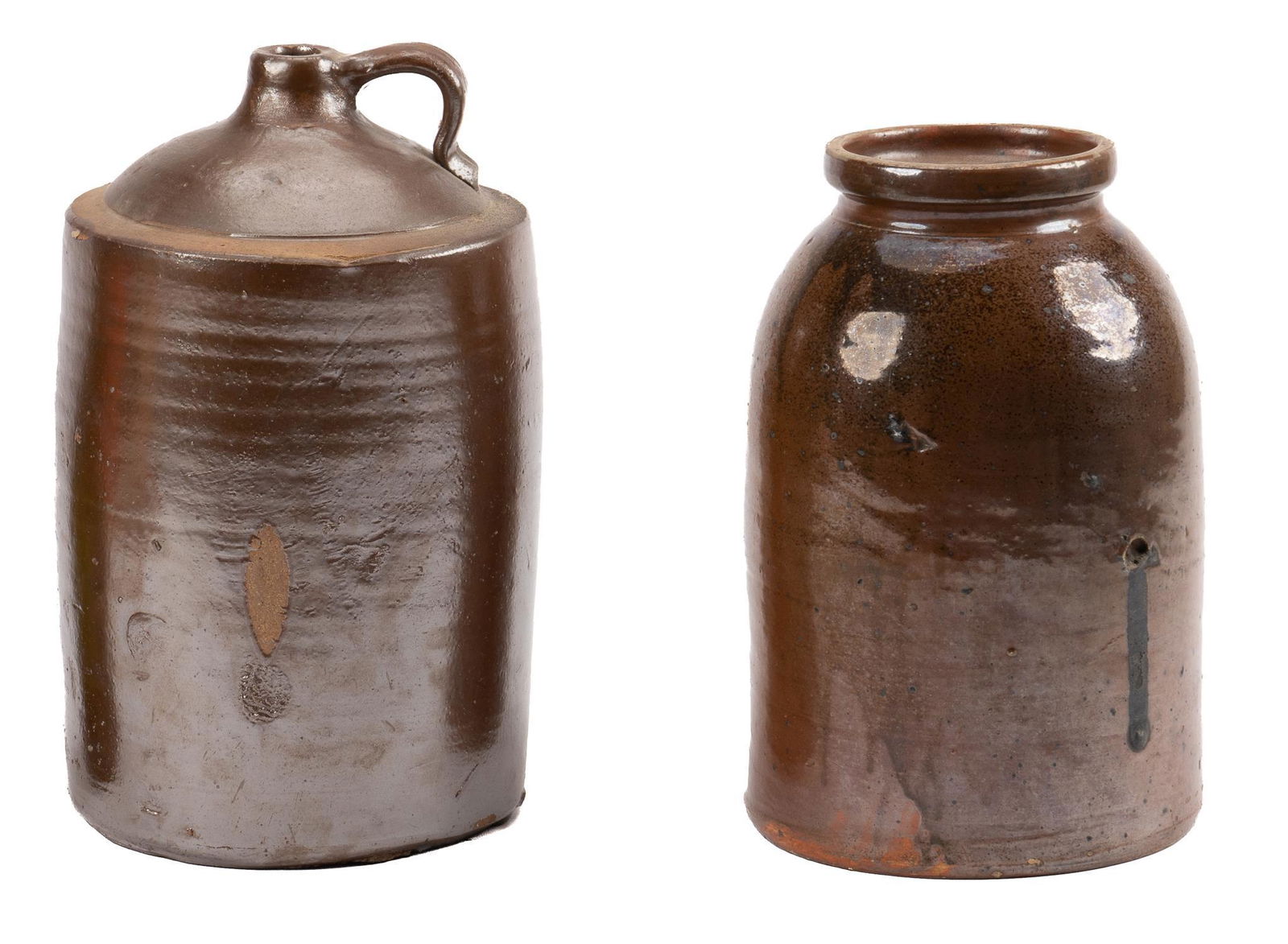 (2) Early Stoneware Pottery Examples