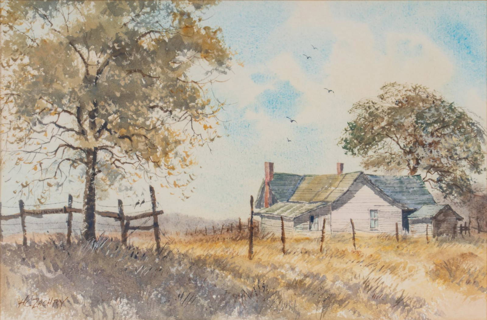 H. C. Zachry, Texas Ranch Scene Auction