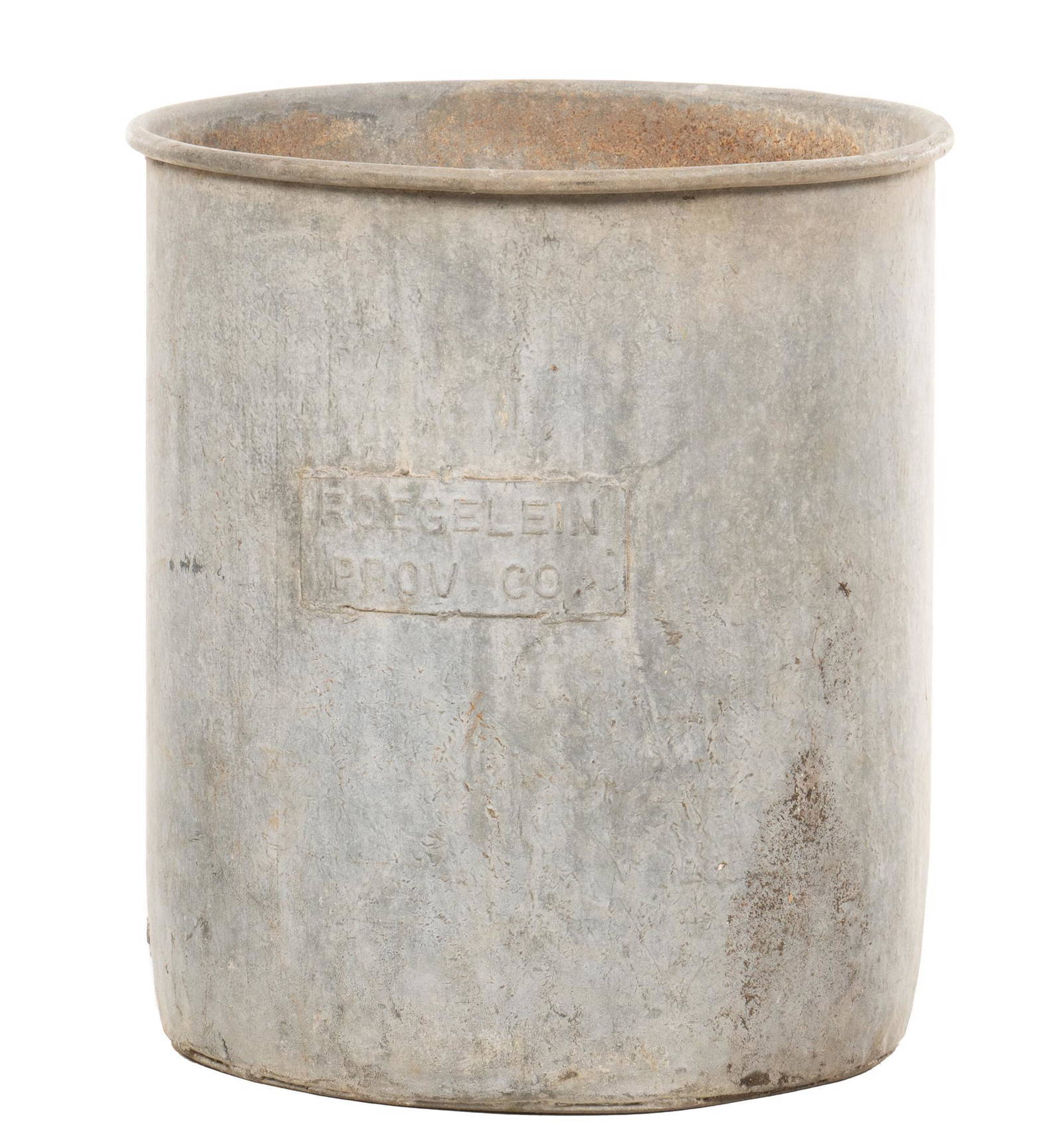 Roegelein Provision Co. (san Antonio, Tx) Galvanized Bucket Auction