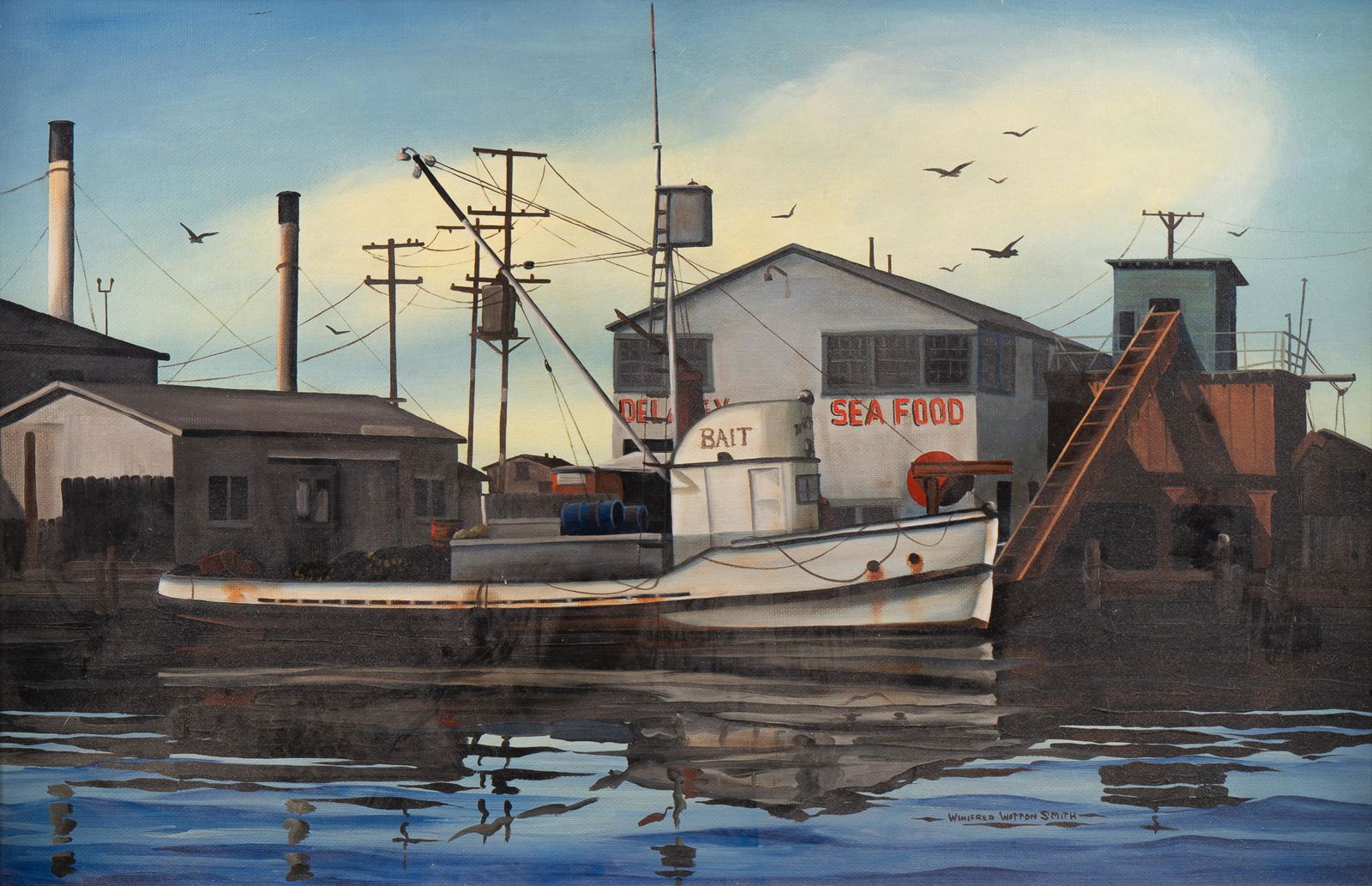 Winifred Witton Smith, Marina With Bait Shop