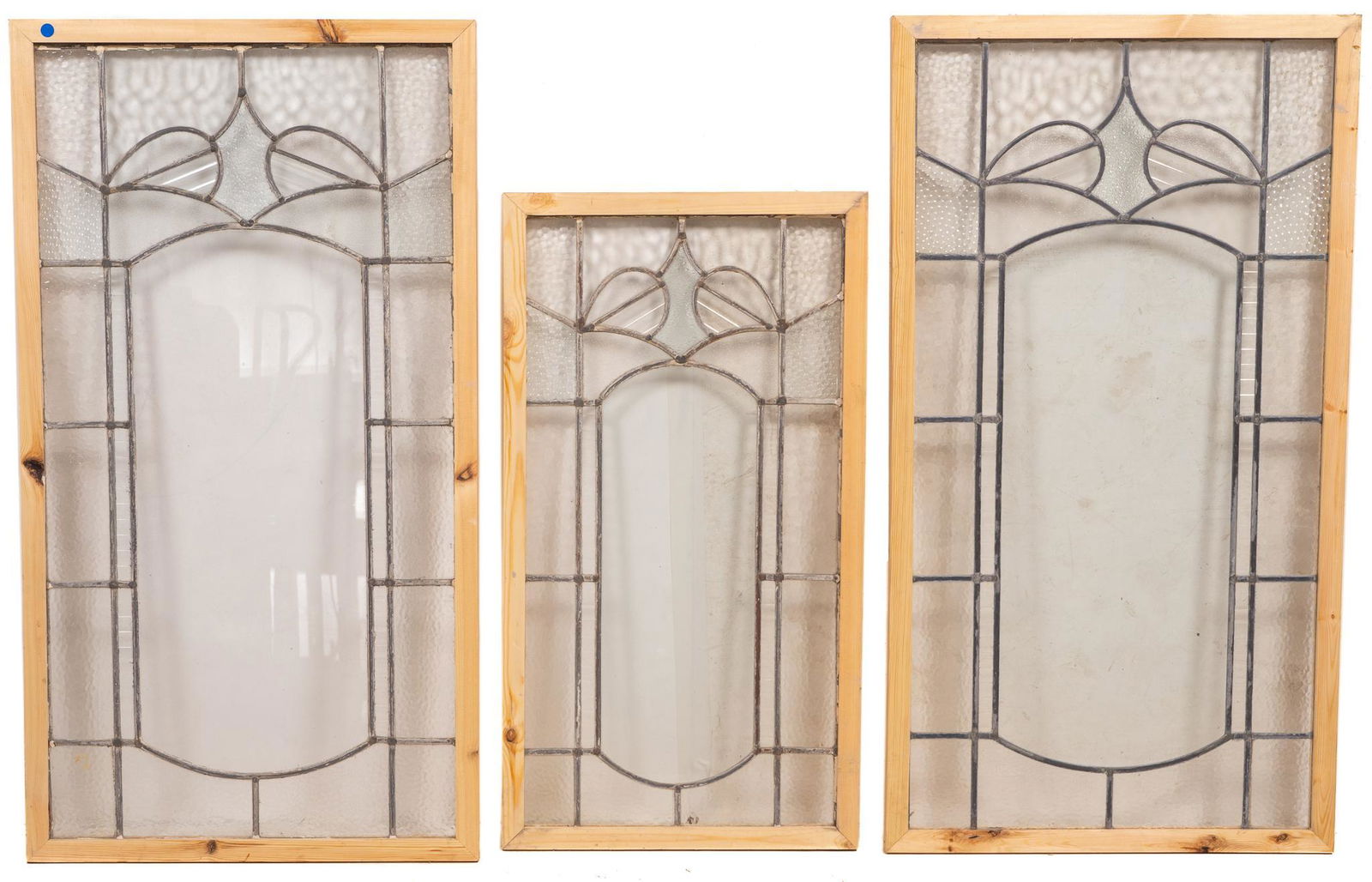 (4) Leaded Glass Window Panels Auction