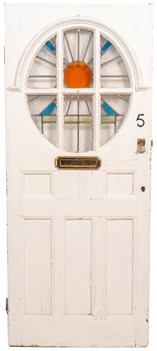 Vintage Stained Glass Door