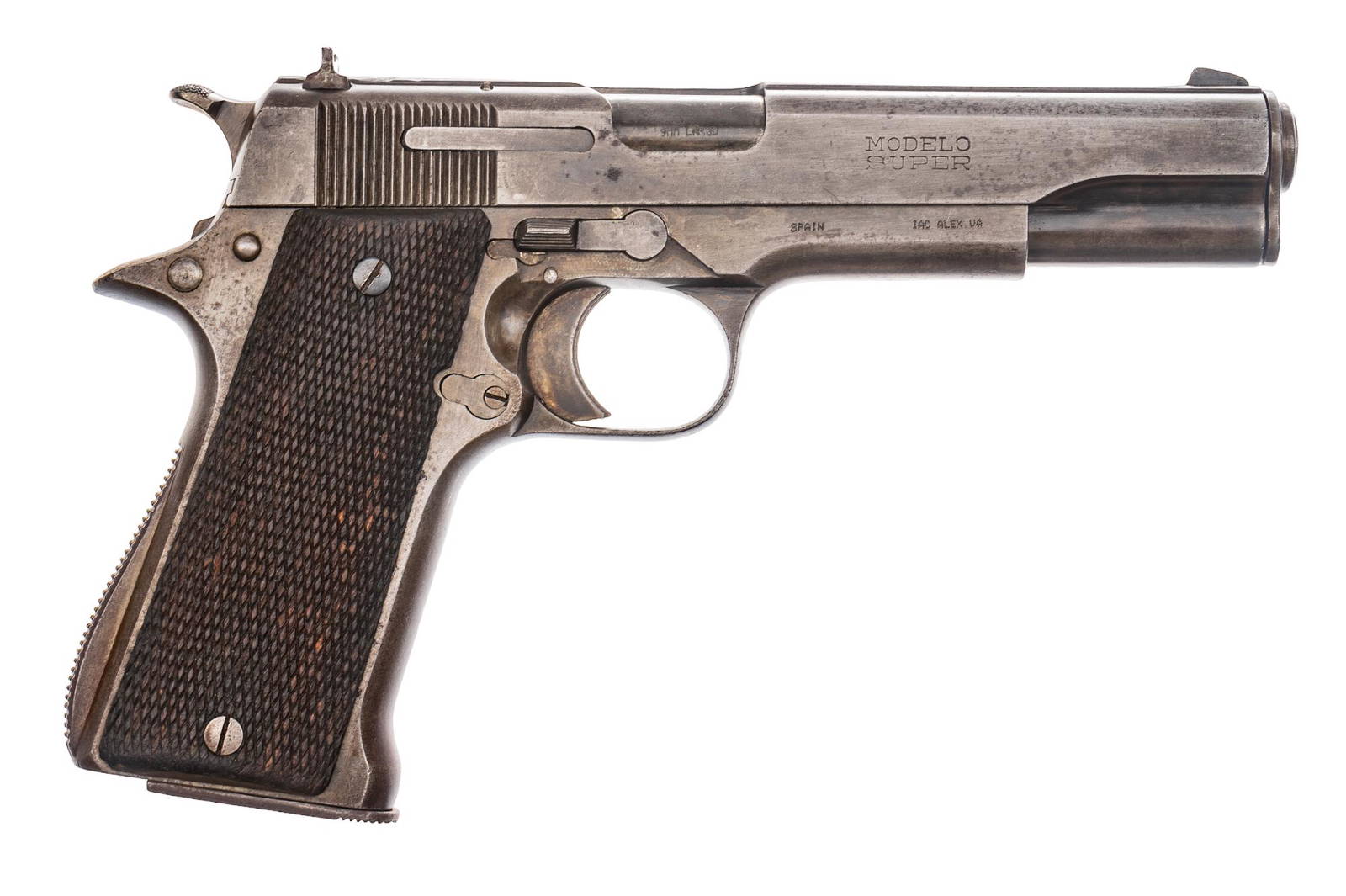 Spanish Star Modelo Super 9mm Largo Semi Auto Pistol Auction