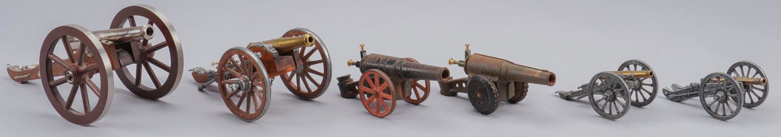 Lot Of 6 Miniature Cannons Firing And Inert Auction