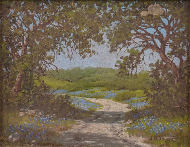 William A. Slaughter, Bluebonnets And Road