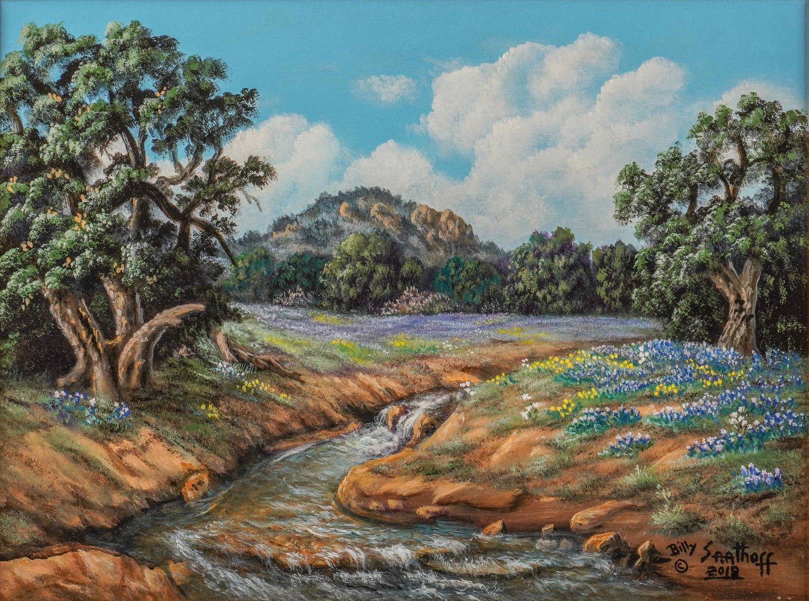Billy Saathoff, Bluebonnet Landscape Auction