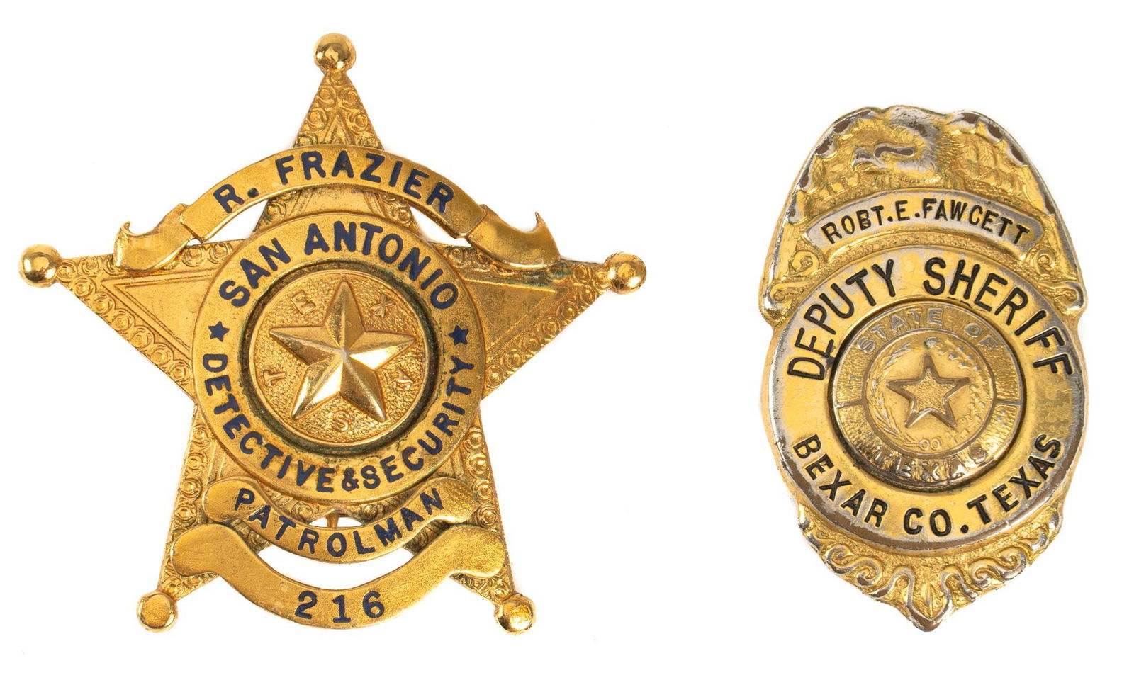 (3) Vintage Texas Law Enforcement Badges Auction