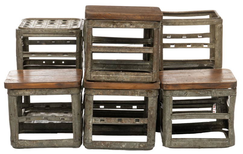 (10) Industrial Metal Crates