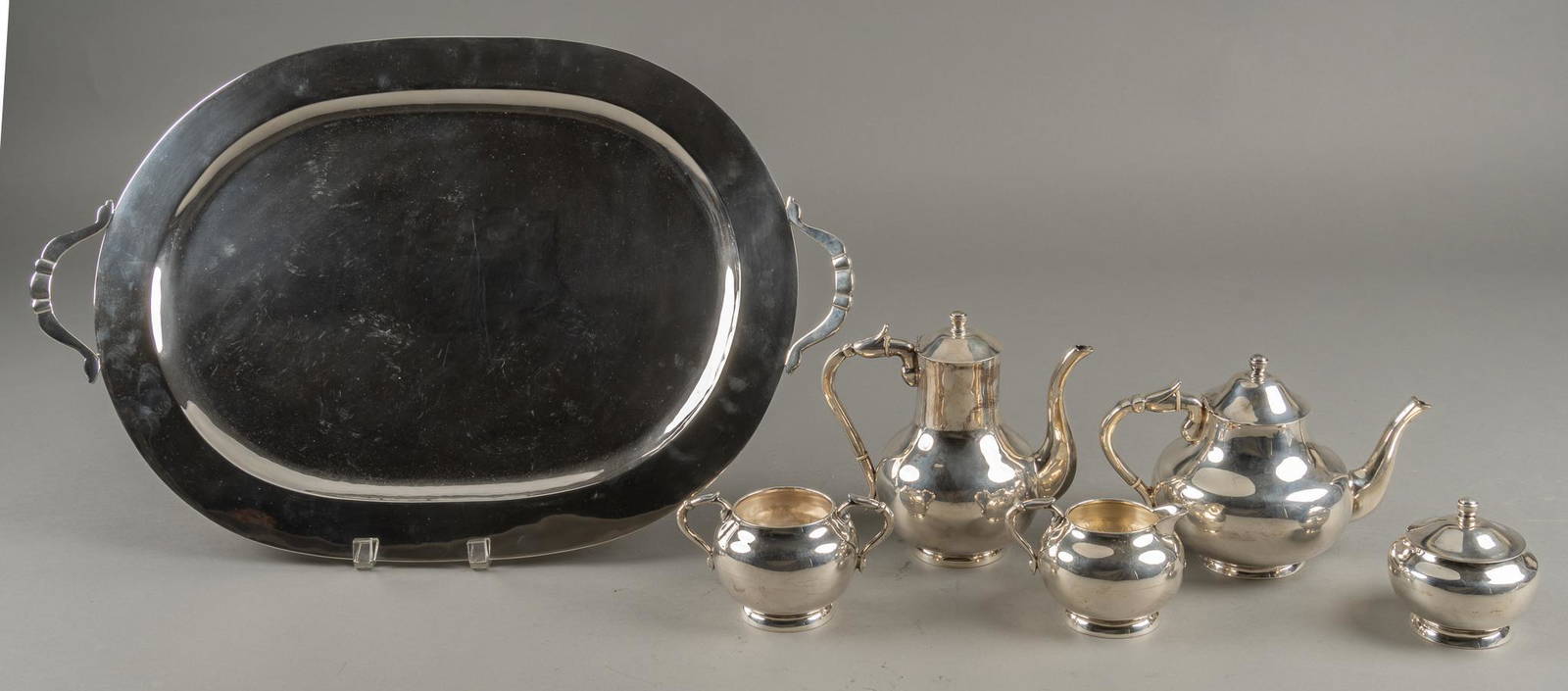 6-piece Sanborn's Sterling Silver Coffee And Tea Set Auction