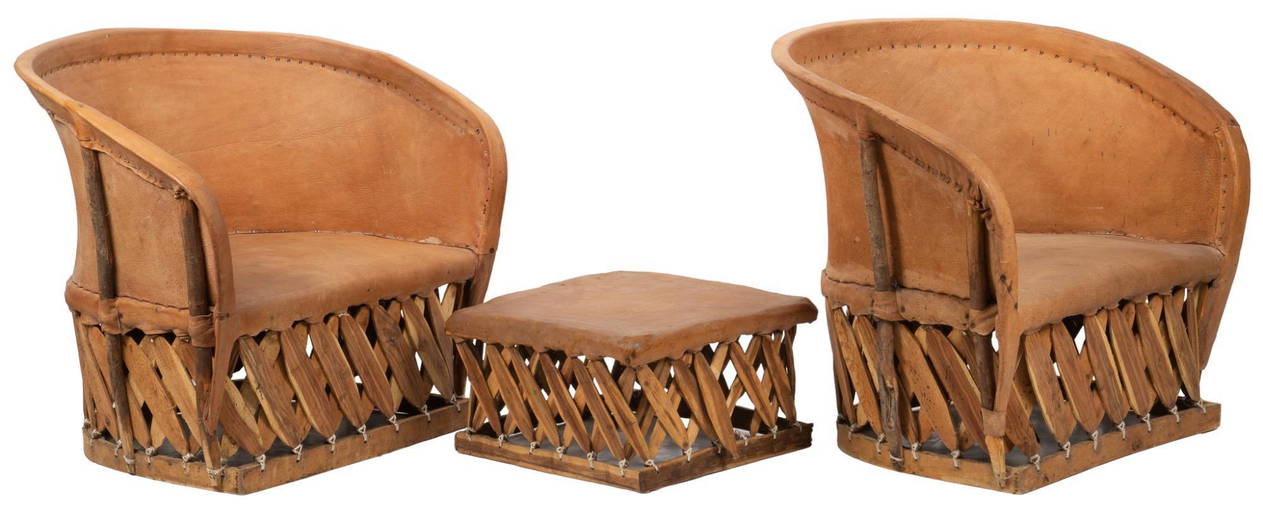 Equipale Barrel Lounge Chair Set