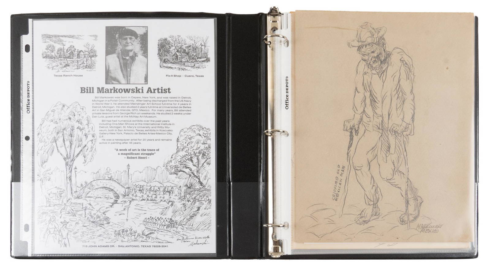 Bill Markowski, Collection Of Mexican Sketches Auction