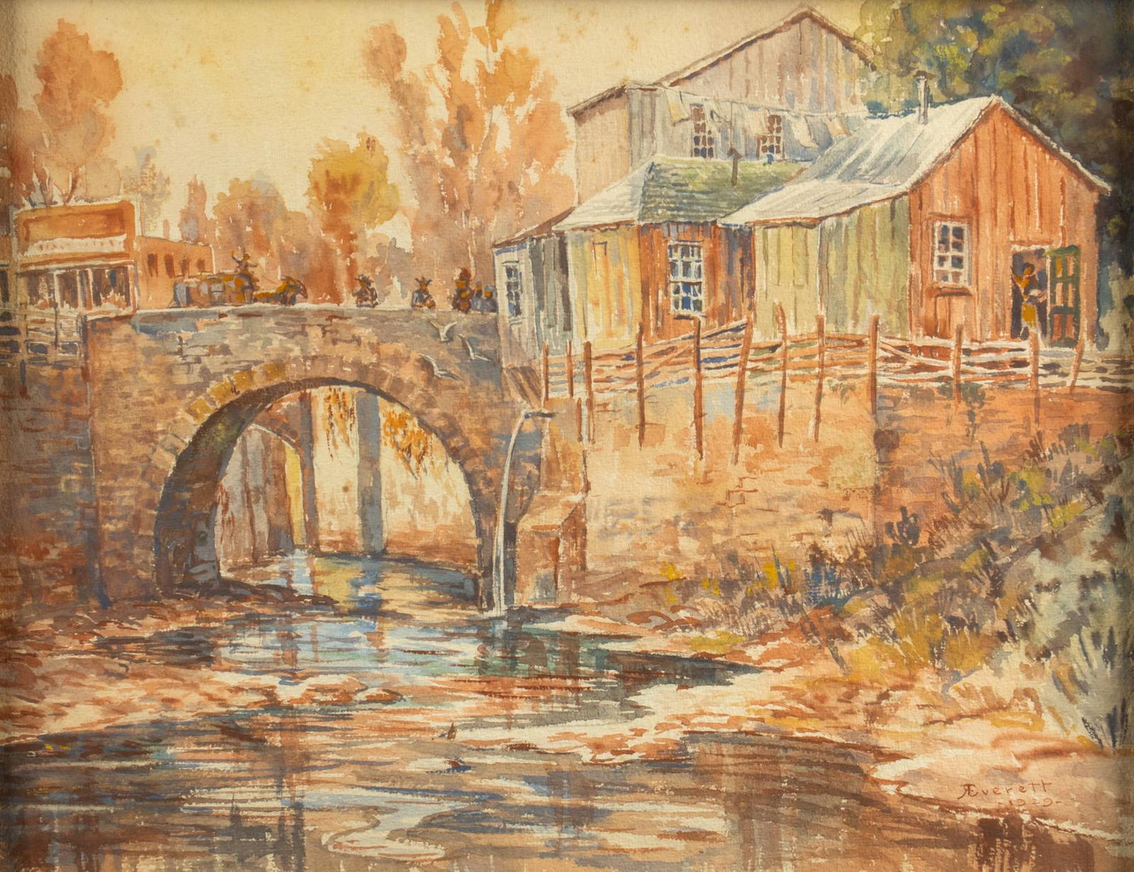 Raymond Everett, Bridge Scene, 1929 Auction