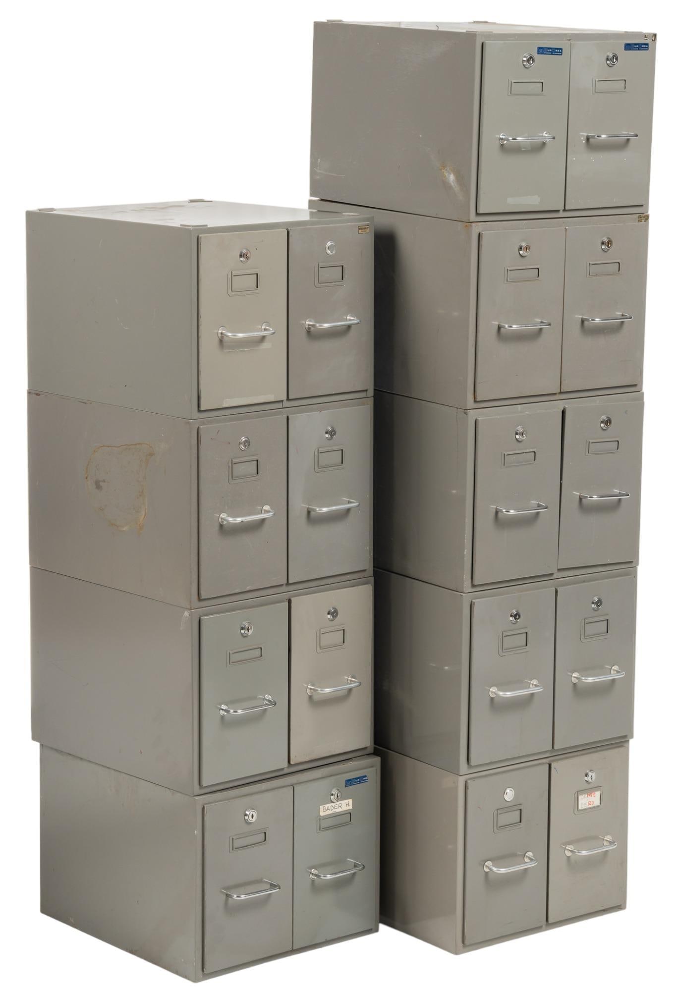 (9) Stacking Filing Cabinets