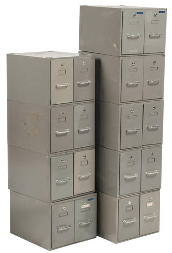 (9) Stacking Filing Cabinets