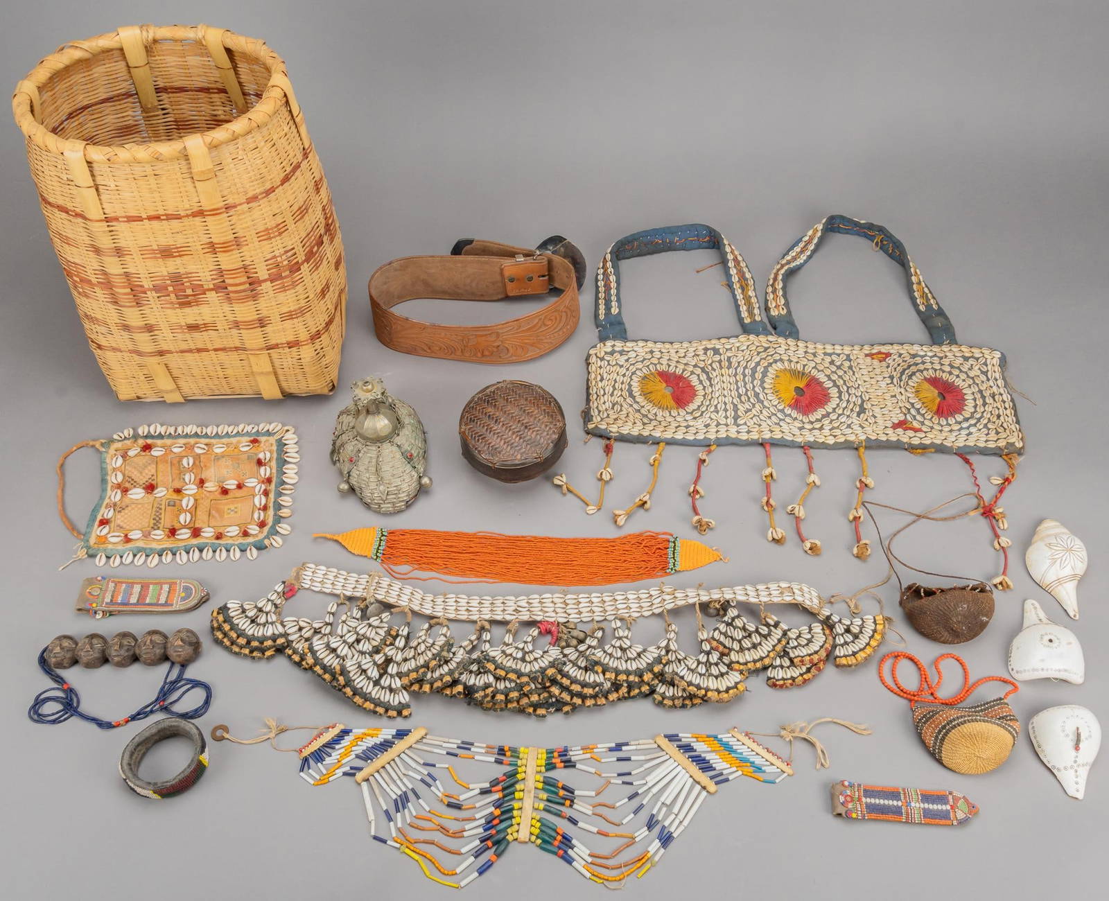 Assortment Of Beaded Tribal Accessories Auction