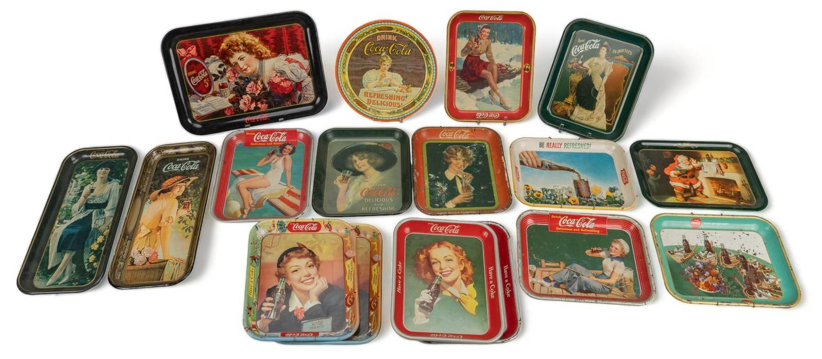 Large Collection Of Coca-cola Advertising Trays Auction
