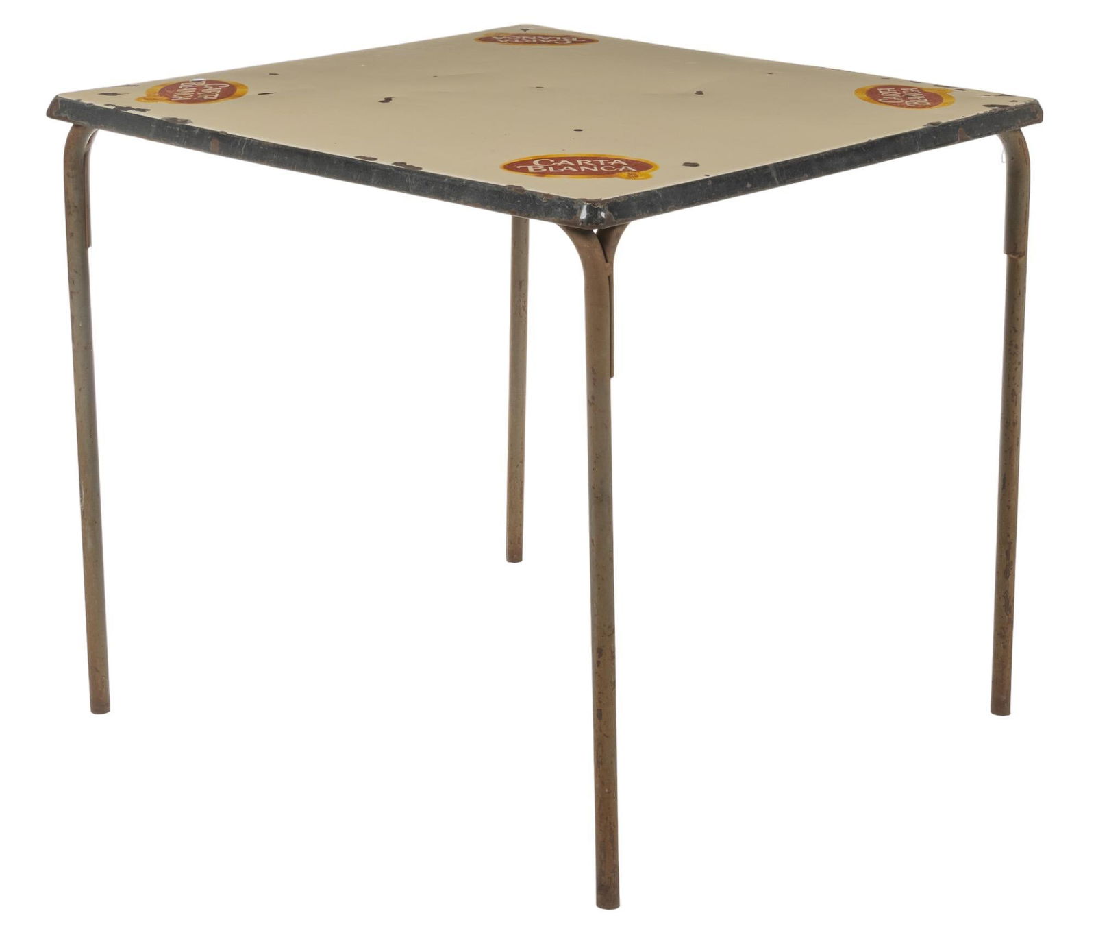 Carta Blanca Porcelain Top Advertising Table