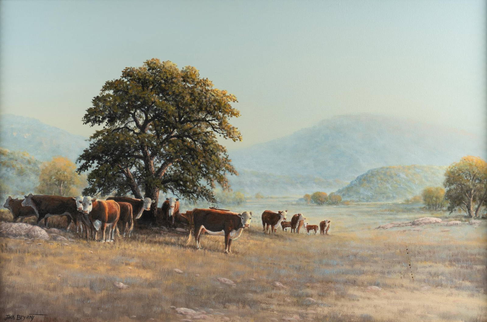 Jack Bryant, Cattle And Oak Tree Auction