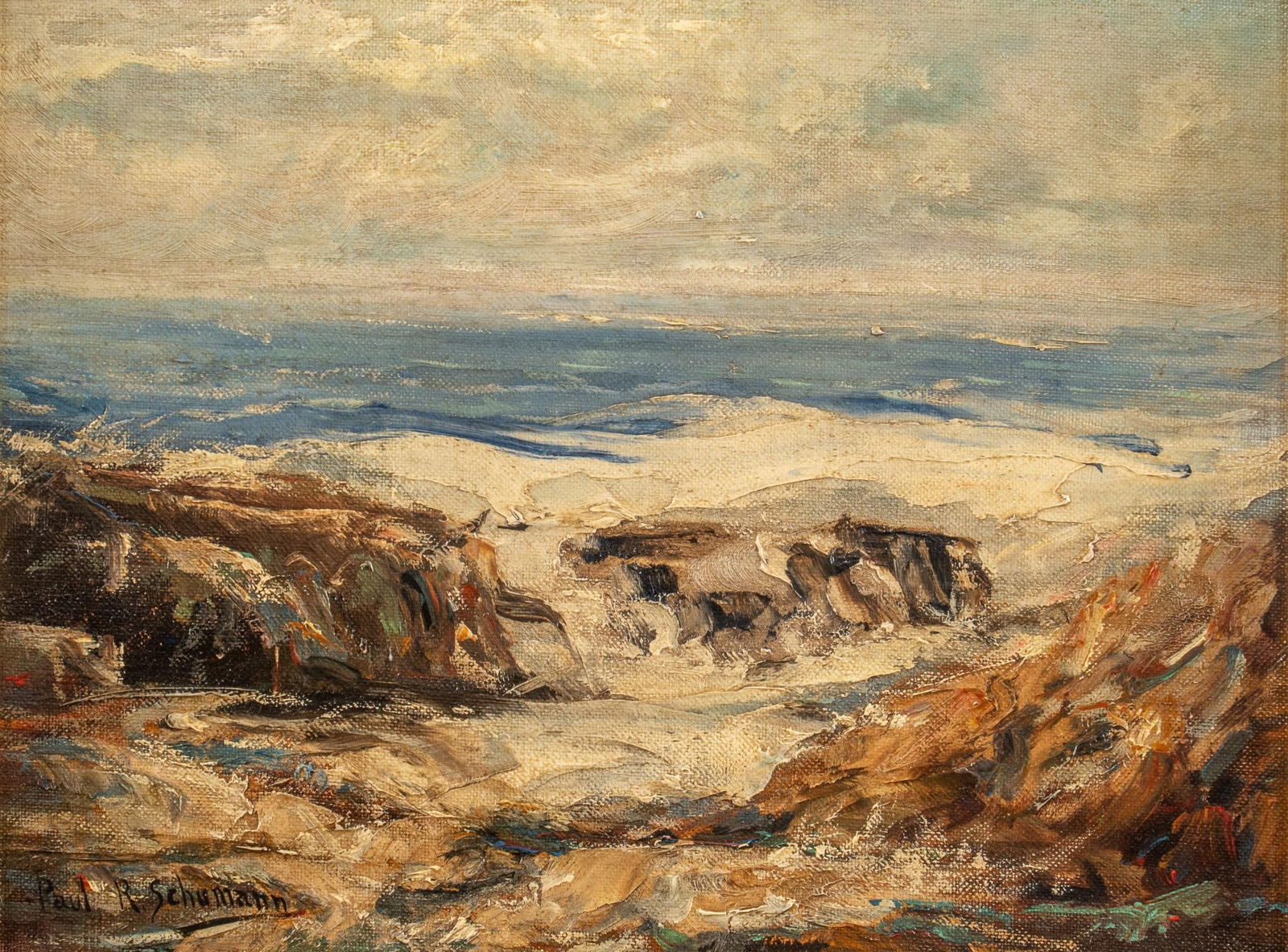 Paul Schumann, "breakers On The Texas Coast" Auction