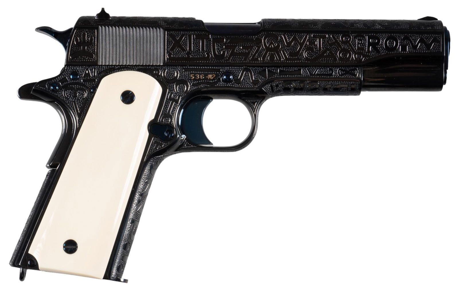 Beautiful John Shultz Master Engraved Colt 1911 Pistol Auction