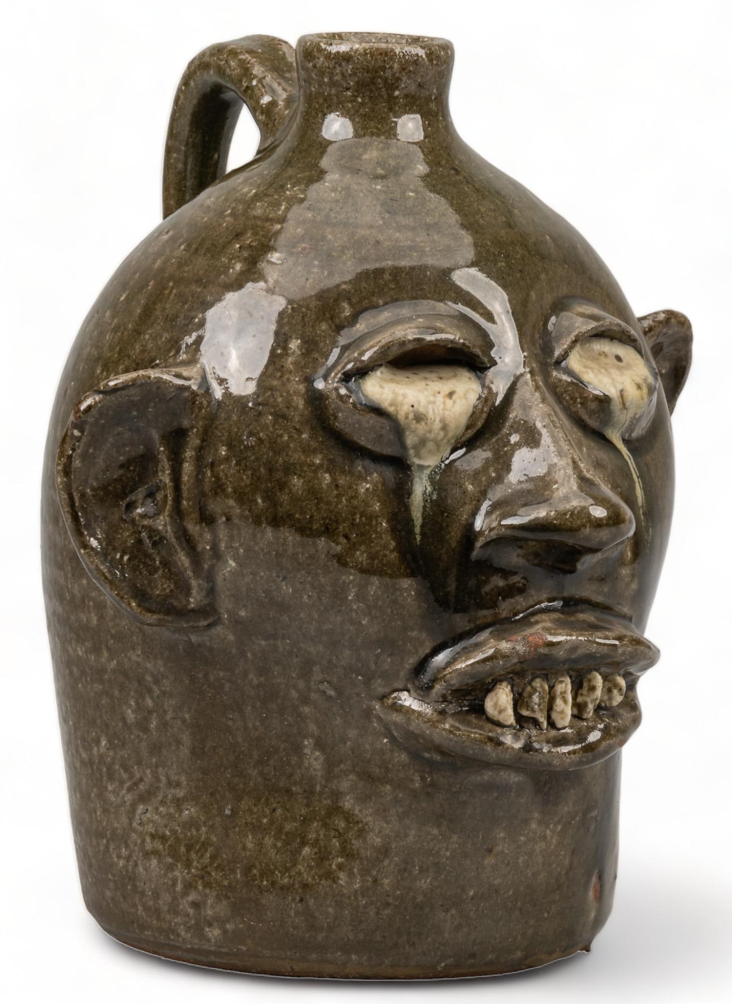 Lanier Meaders, Runny-eyed And Rock Teeth Face Jug Auction