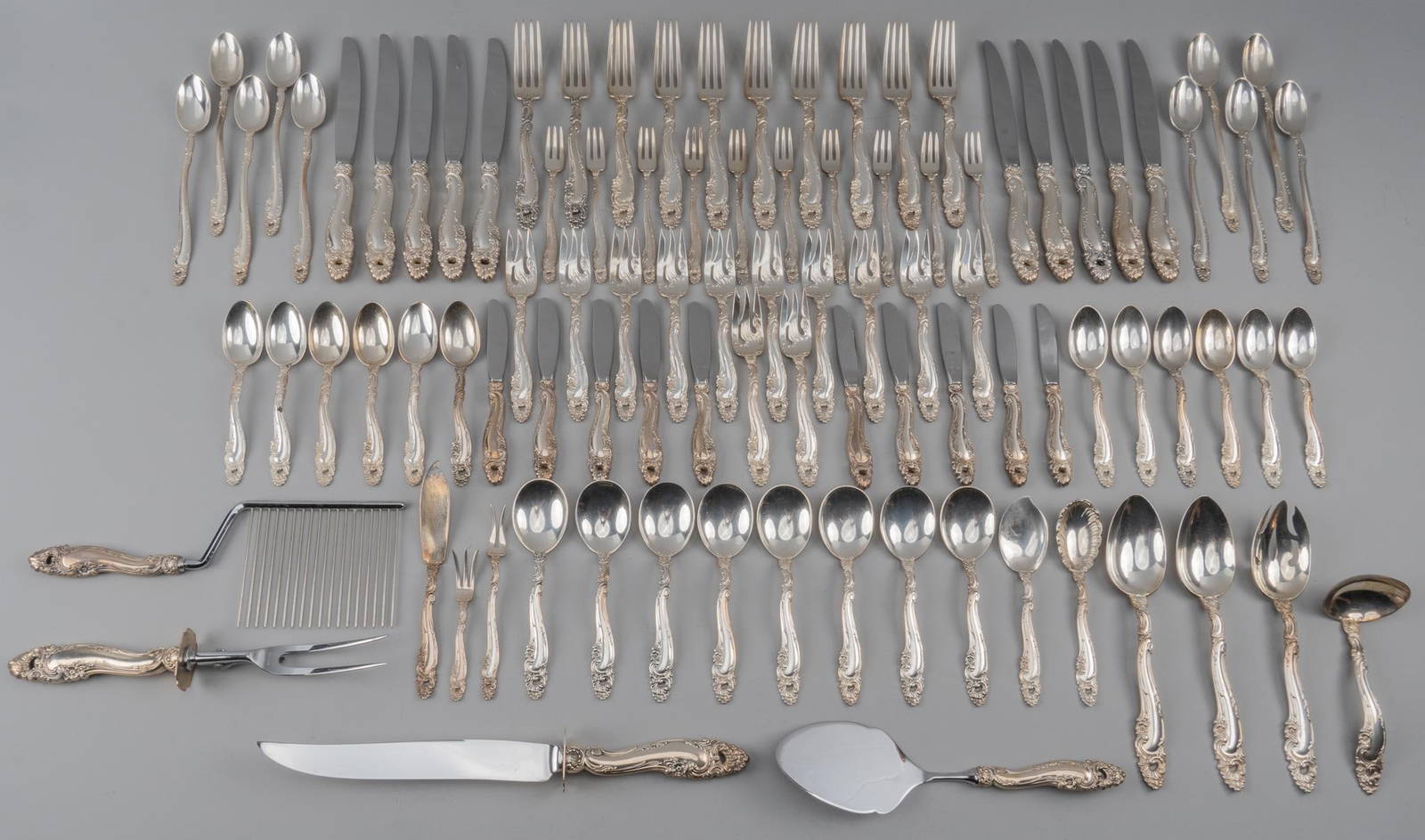 "decor" Gorham Silversmiths Sterling Silver Flatware Set Auction