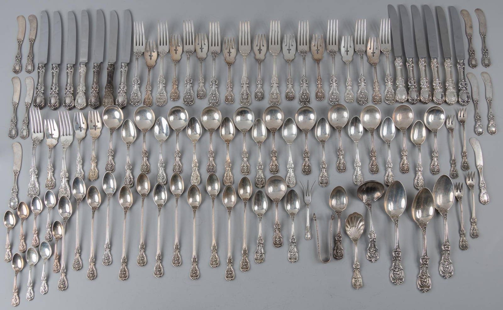 "francis I" Reed Barton Sterling Silver Flatware Set Auction