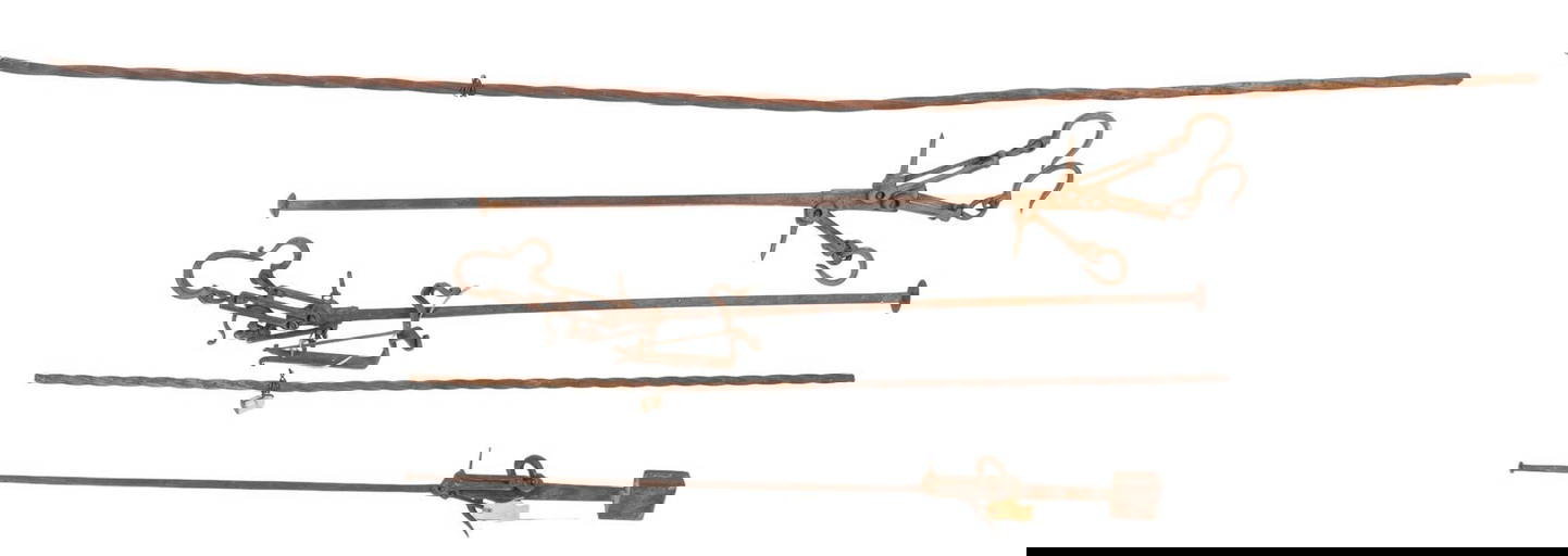 Collection Of (5) Iron Scale Hooks