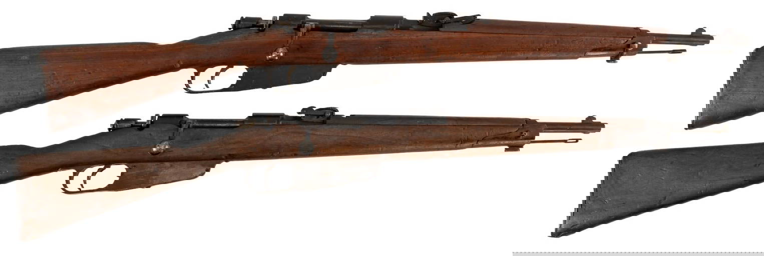 Pair Of Carcano 1891 Ts Carbines 6.5x52 Bolt Action Rifles