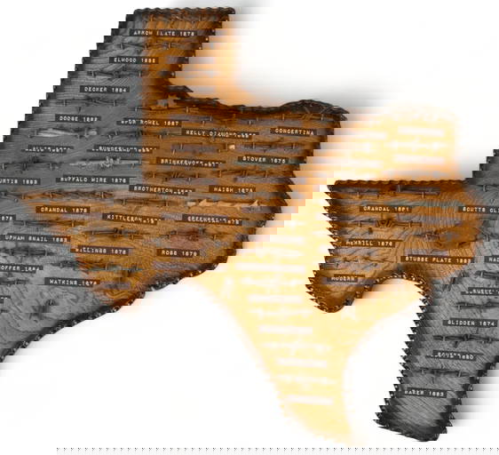 Early Texas Barbed Wire Display