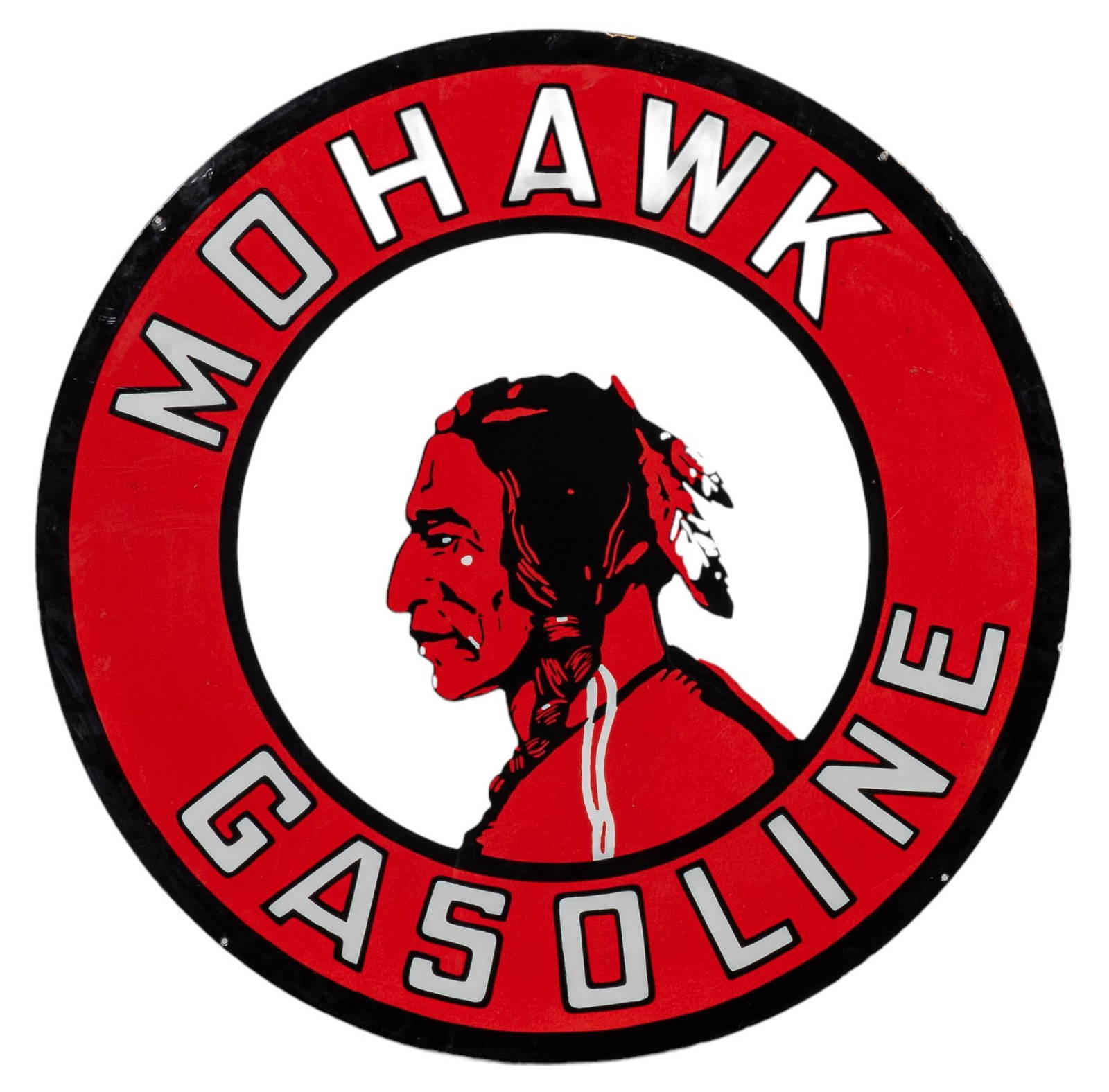 Large Mohawk Gasoline Advertising Sign Auction