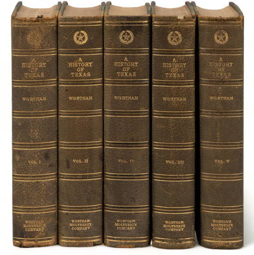Wortham 5 Vol. Texas History Books