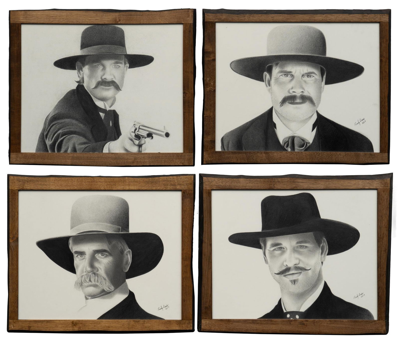 Randy Davis, (4) "tombstone" Portraits Auction