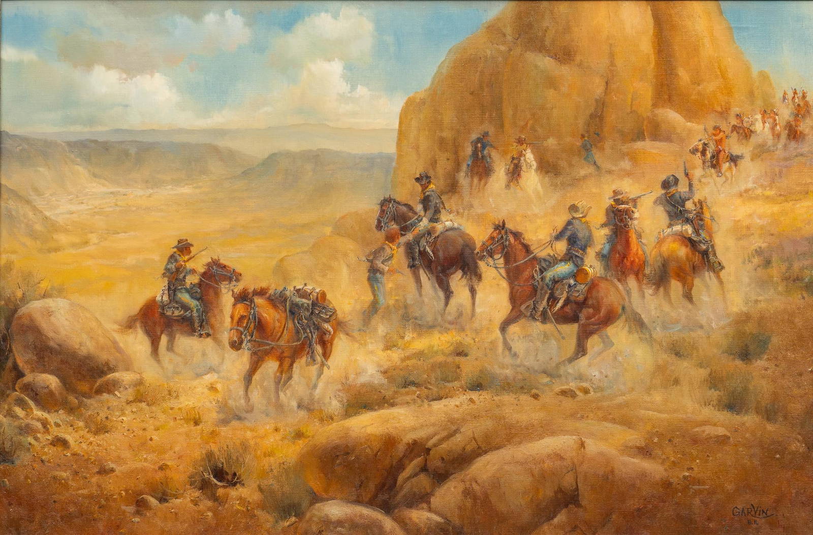 Barbara Garvin, "rescue Of The Advance Patrol" Auction