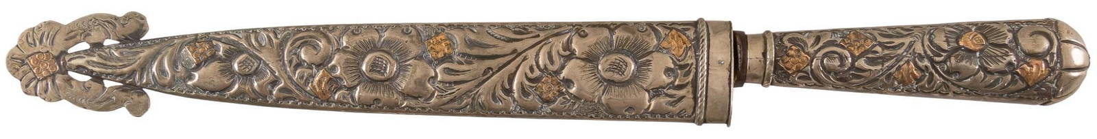 Argentine Ju-ca Alpaca Silver-plate Dagger W/ Sheath Auction