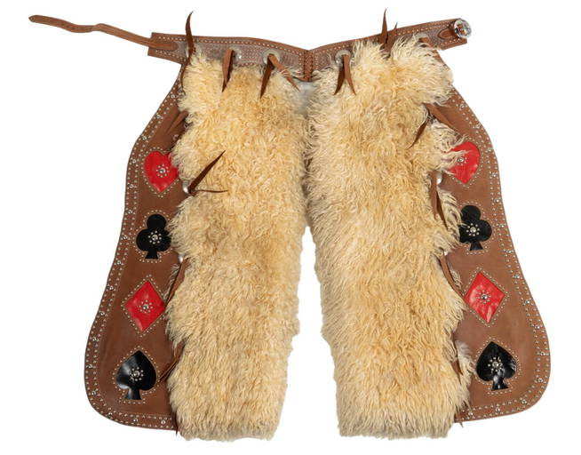 Card Suite Leather Woolly Chaps