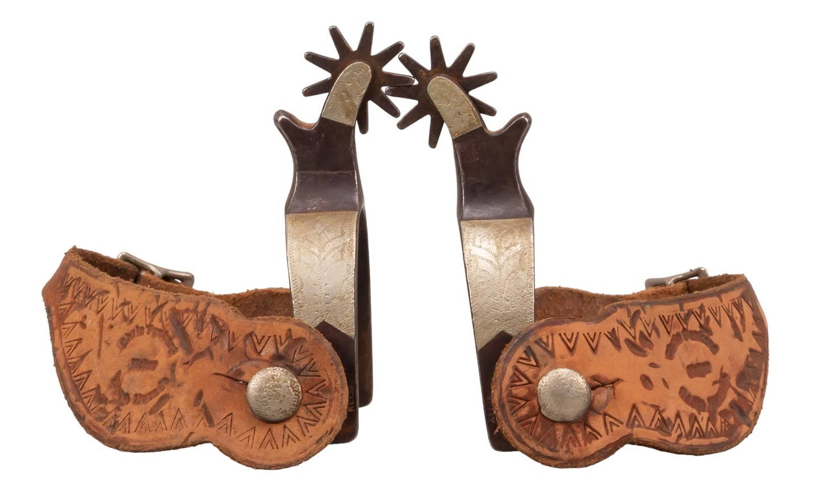 Kelly Marked Silver Mounted Cowboy Spurs Auction