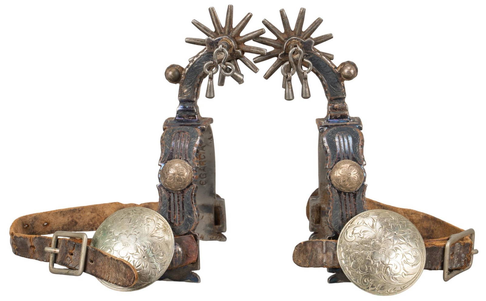 E. Garcia Silver Mounted Spurs Auction