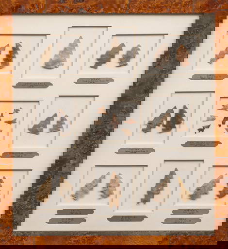 Frame Of Labeled Projectile Points