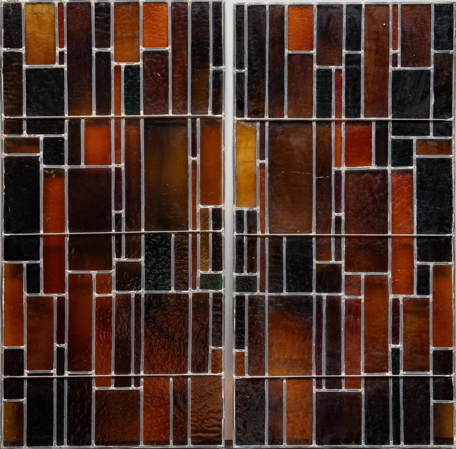 Cecil Casebier, (2) Stained Glass Panels Auction