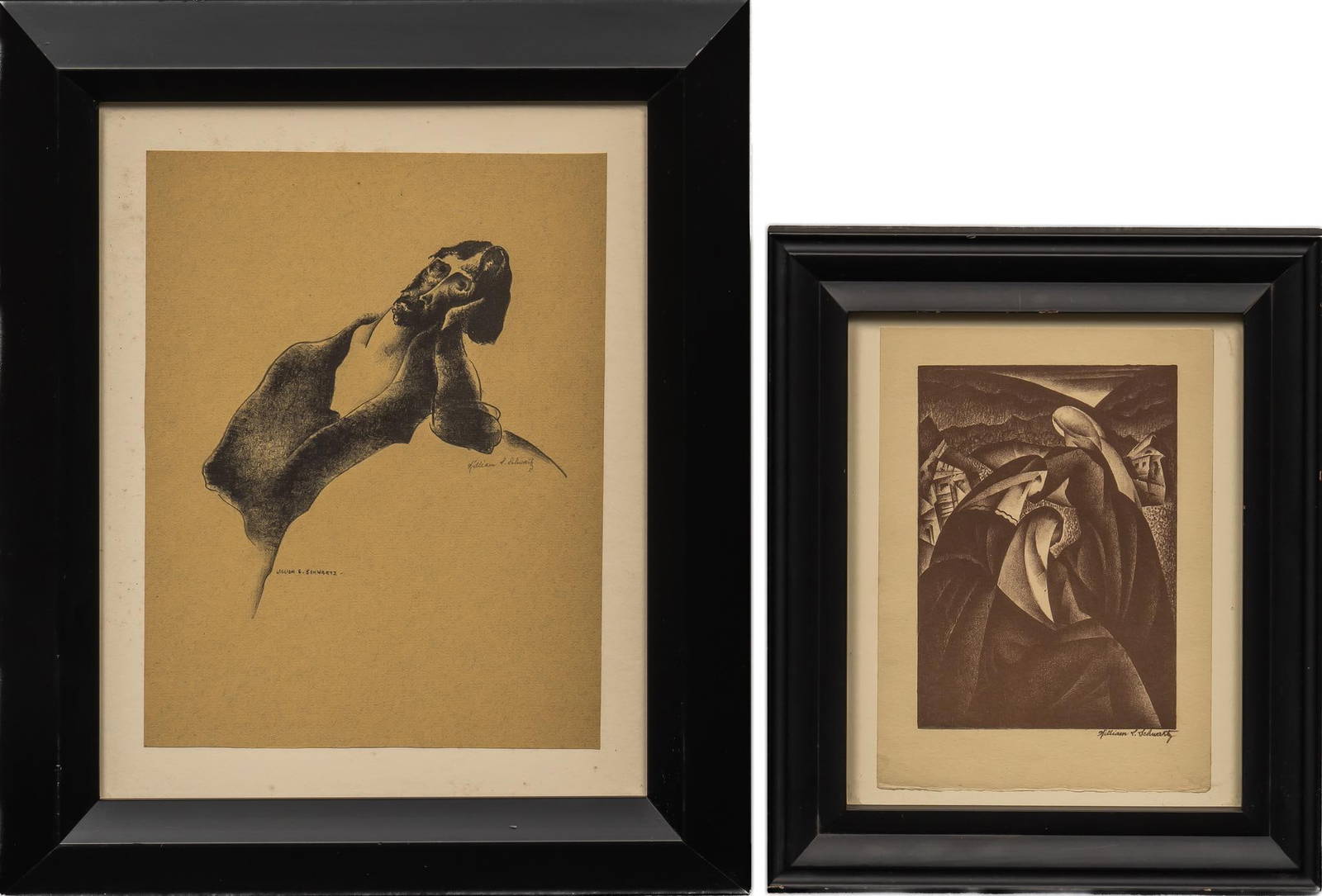 William Schwartz, (2) Lithographs Auction