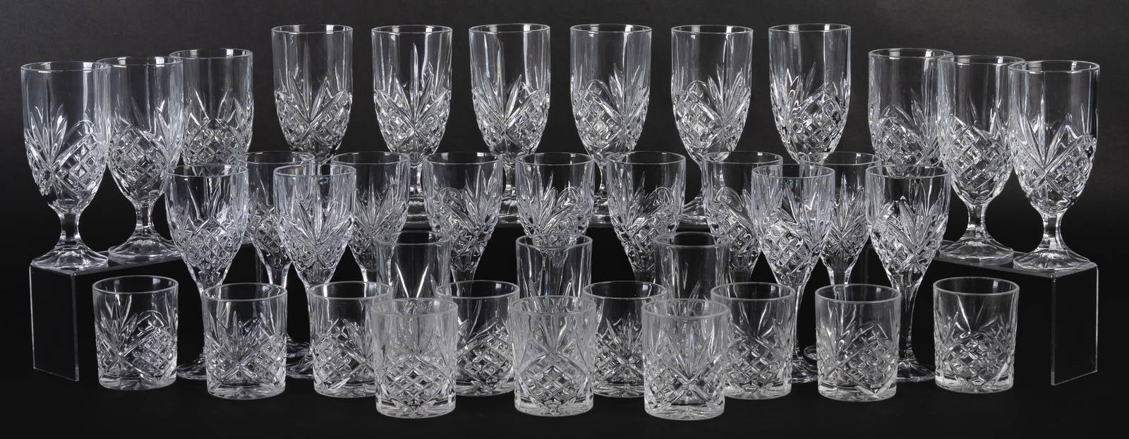 Collection Of (37) Godinger "dublin" Crystal Auction