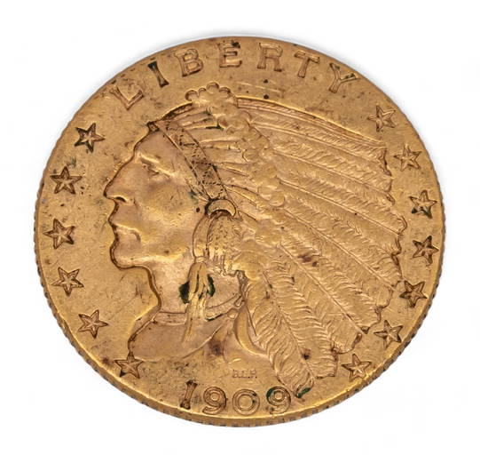 Gold United States Indian Head Coin