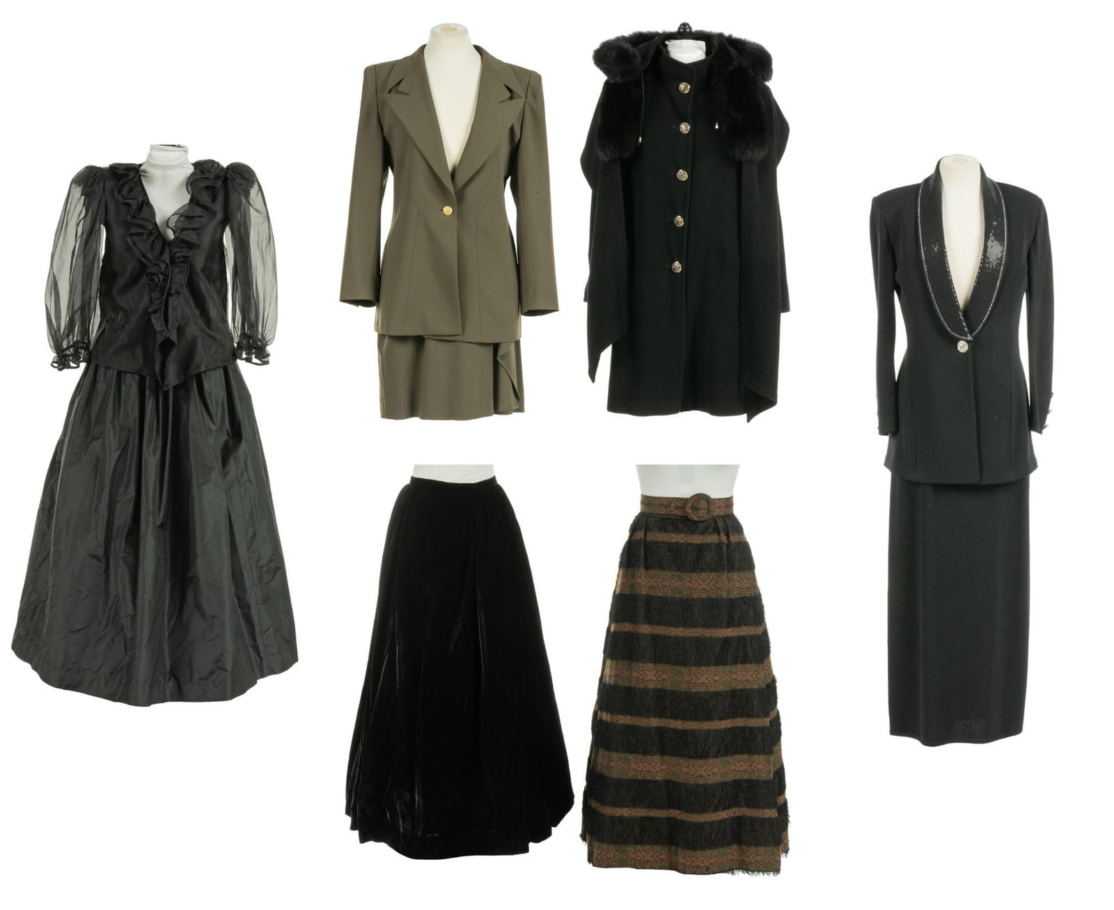 Collection Of Black Vintage Clothing Auction